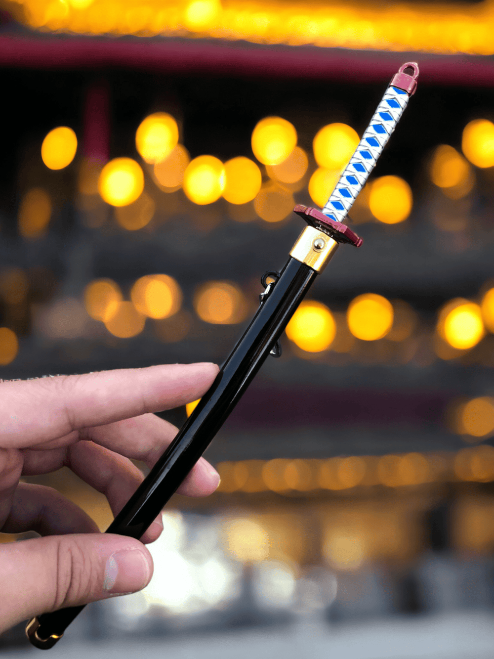 Pop-Up Katana Anime Keychains - Giyu's Nichirin | Demon Slayer